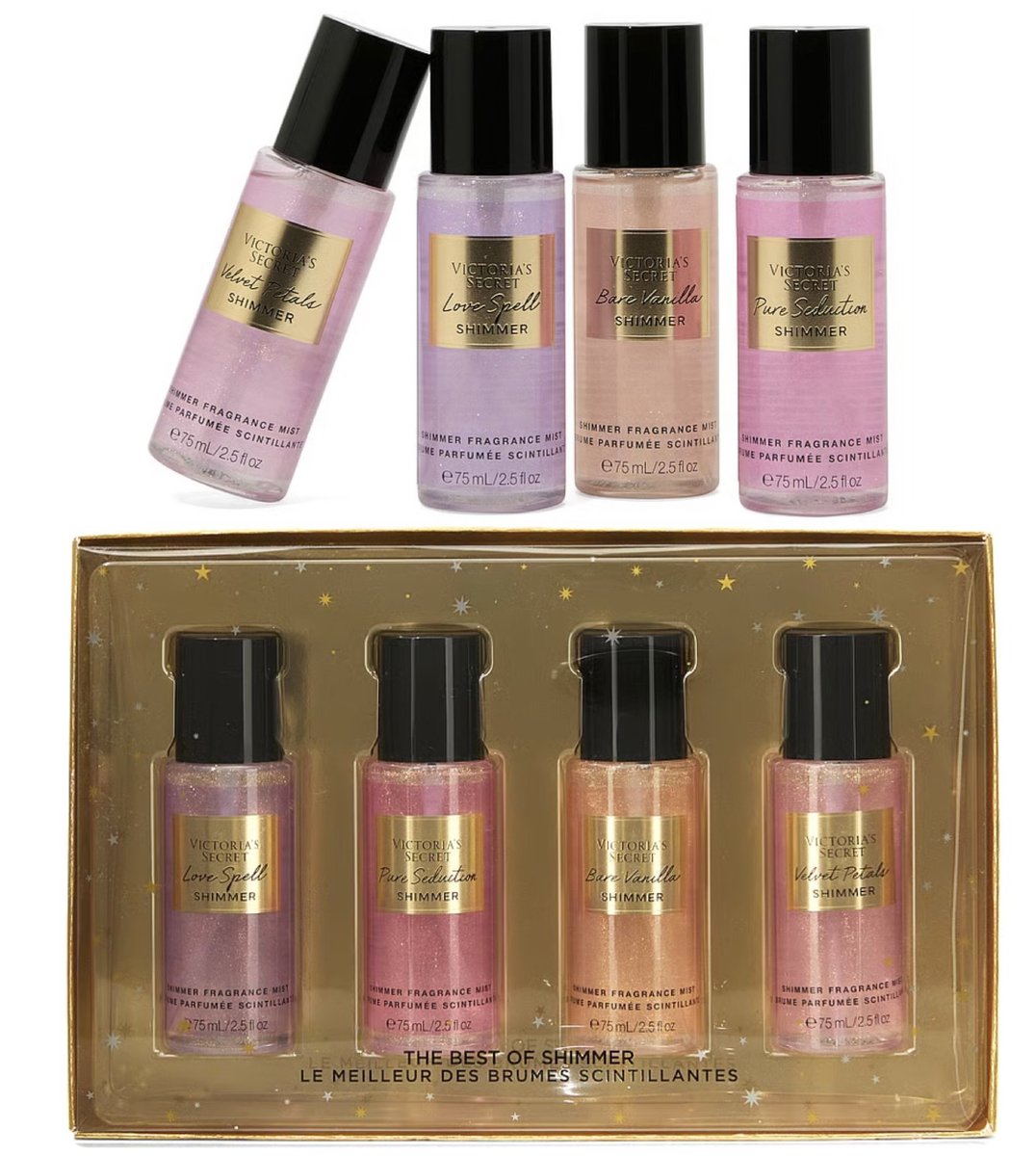 Zestaw prezentowy Victoria's Secret Shimmer 4x 75ml mgiełek do ciała ...