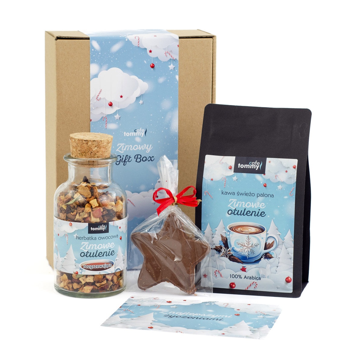 Zestaw prezentowy z kawą i herbatą "Zimowe Otulenie" - Tommy Cafe | Sklep EMPIK.COM