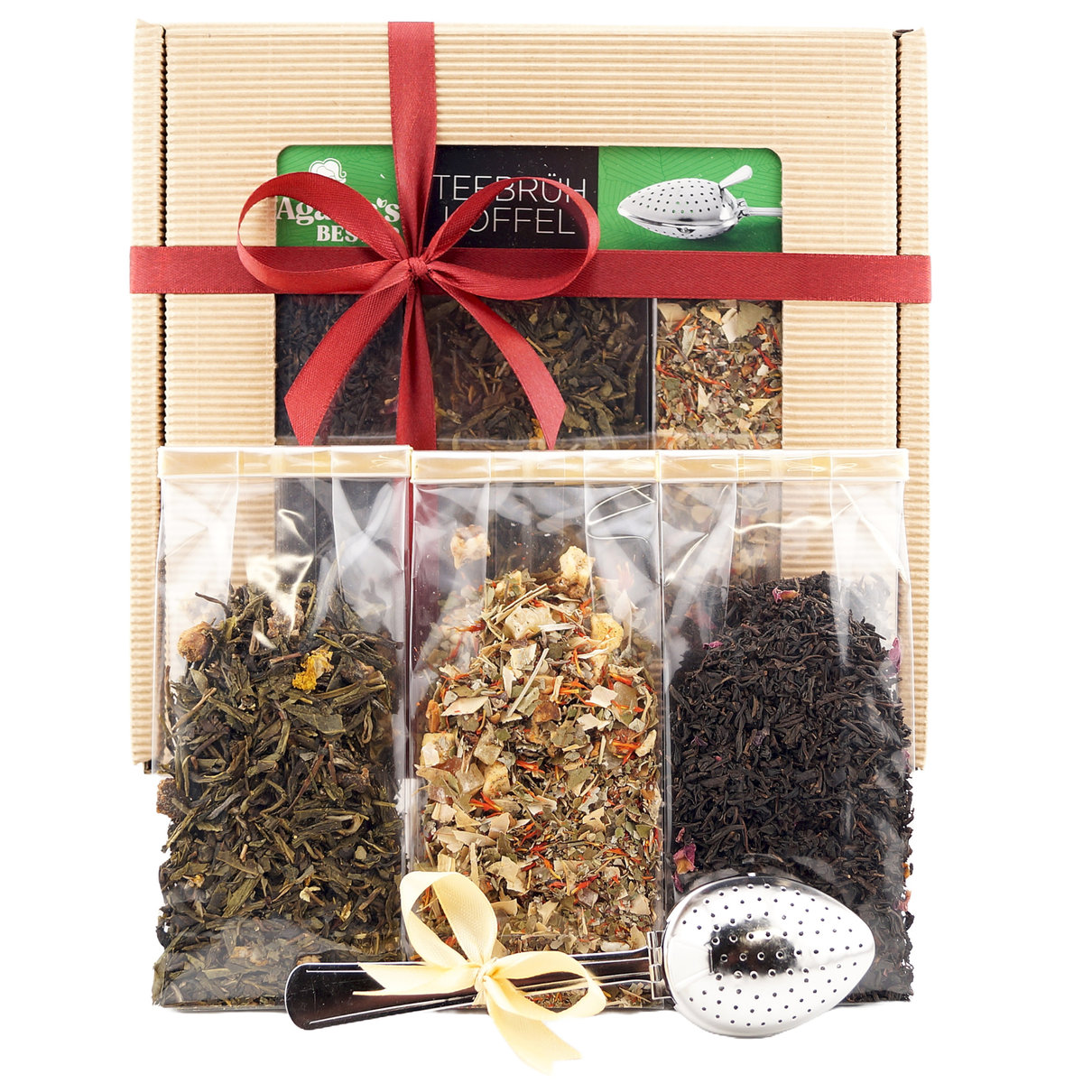 Zestaw prezentowy zaparzacz do herbaty spoon i zestaw herbat na prezent ...
