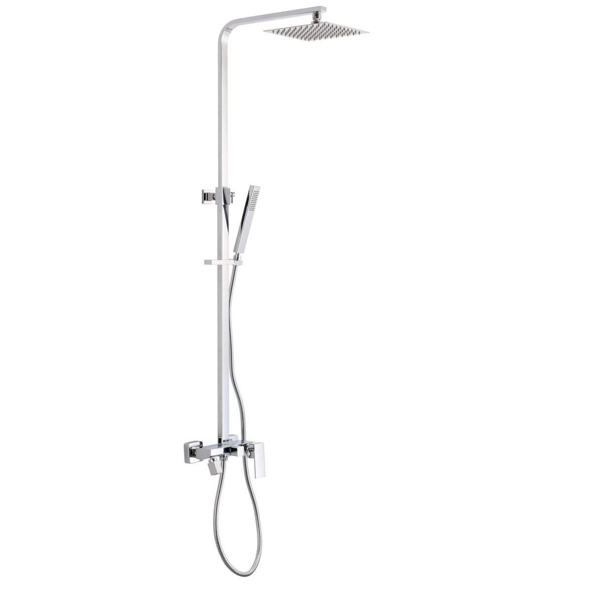 Zestaw prysznicowy z baterią natryskową INVENA Perlori srebrny - INVENA ...