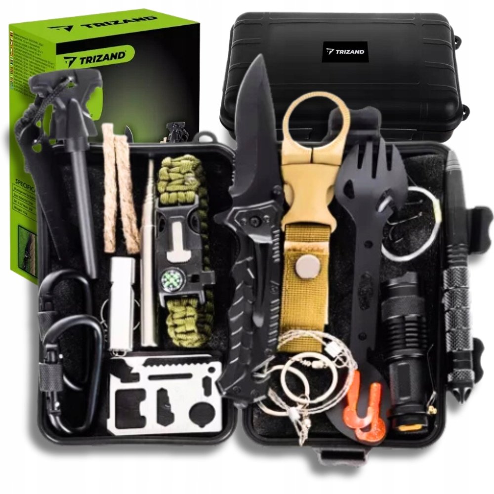 Zestaw Przeżycia Przetrwania Survivalowy Niezbednik Turysty 32W1 +Etui ...