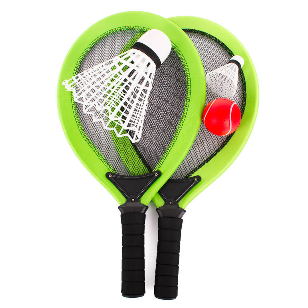 Zestaw rakietek plażowych z piłeczką i dużą lotką, paletki dla dzieci ...