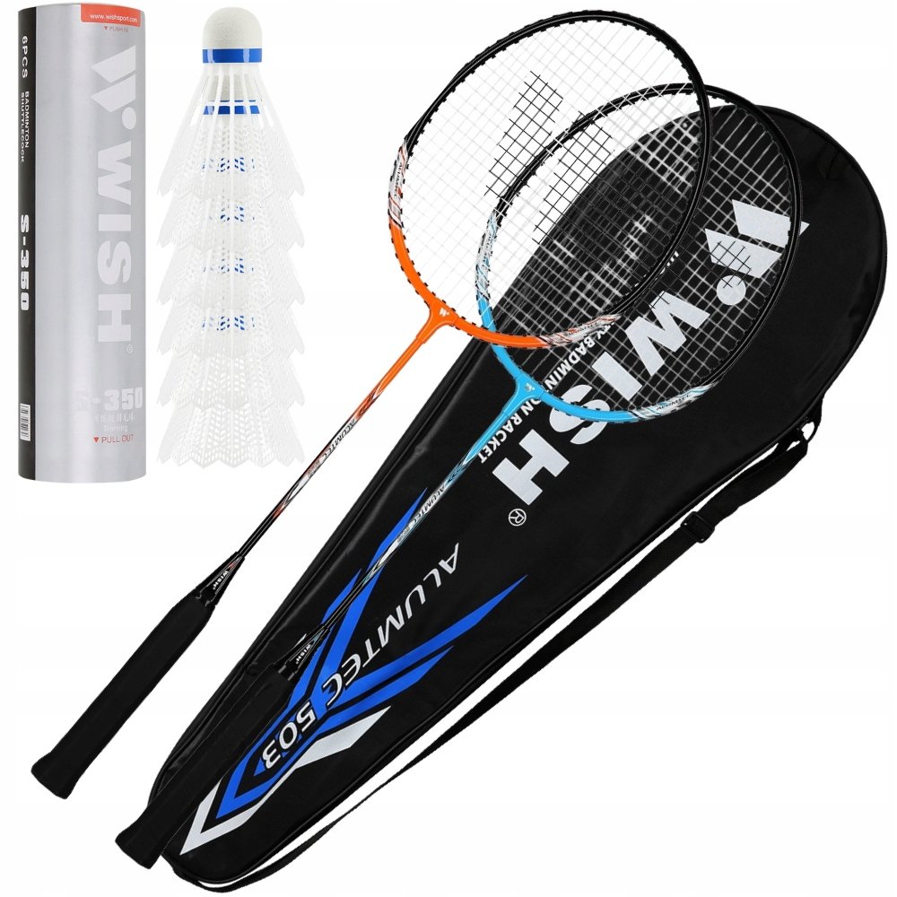 ZESTAW RAKIETKI PALETKI DO BADMINTONA LOTKI 6SZT DO GRY BADMINTON ...
