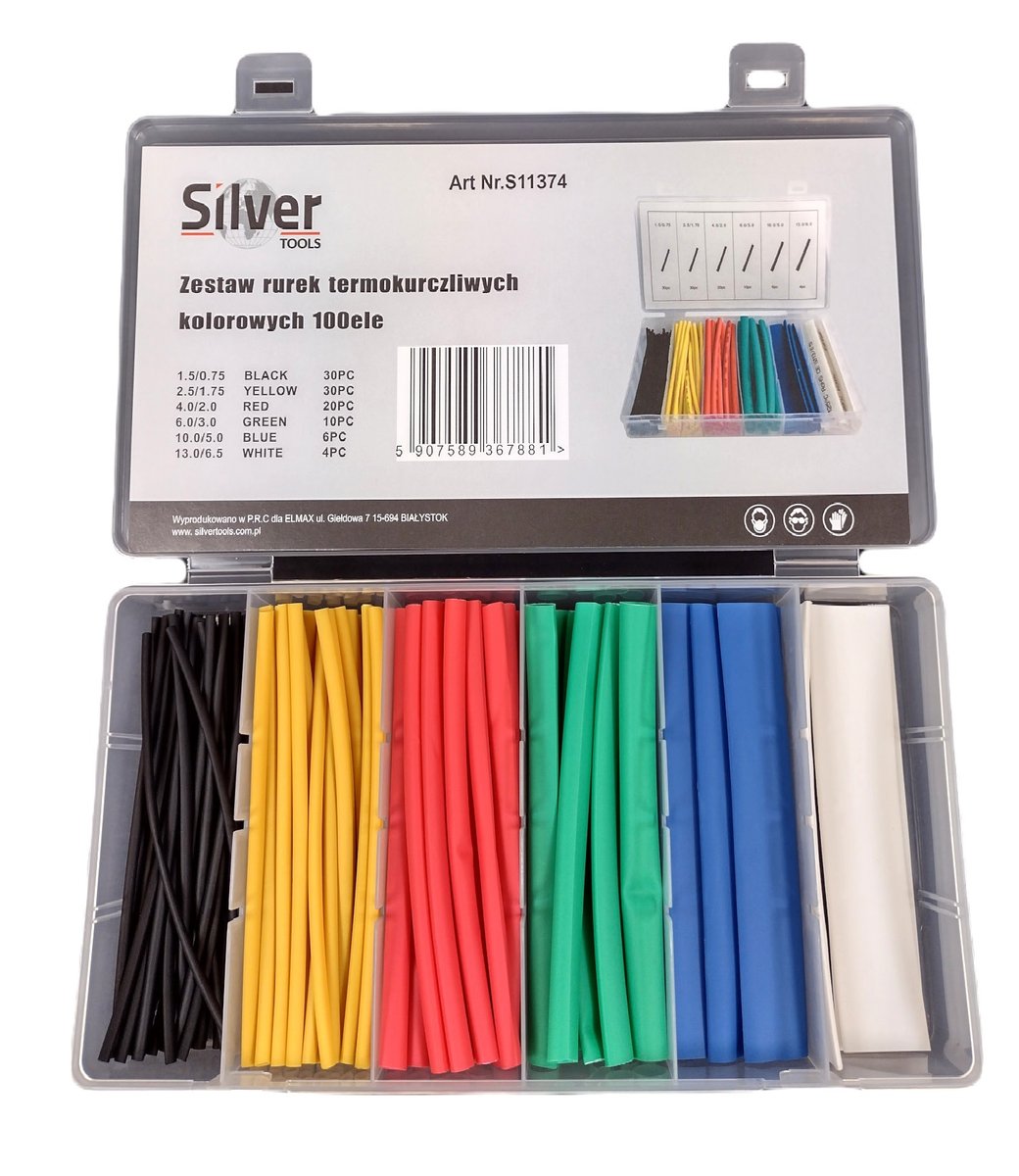 ZESTAW RUREK RURKI TERMOKURCZLIWE 100SZT KOLOROWE KOSZULKA IZOLACYJNA ...