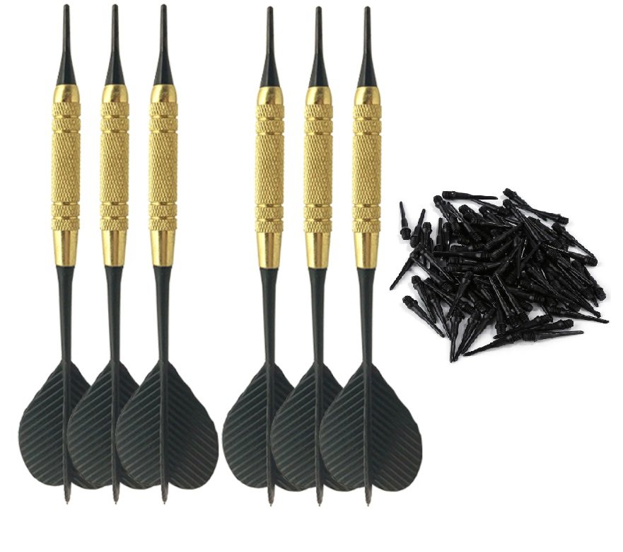 ZESTAW RZUTEK LOTEK 100 GROTÓW DART MOSIĘŻNE CZARNE - Inna marka ...