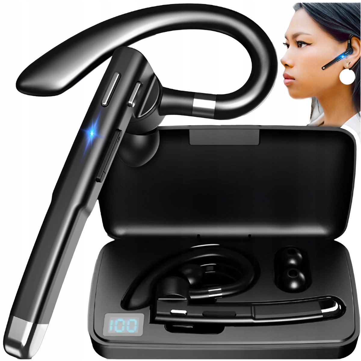 Zestaw Słuchawkowy Bezprzewodowa Słuchawka Do Rozmów Bluetooth 5.1 - Lewer | Sklep EMPIK.COM