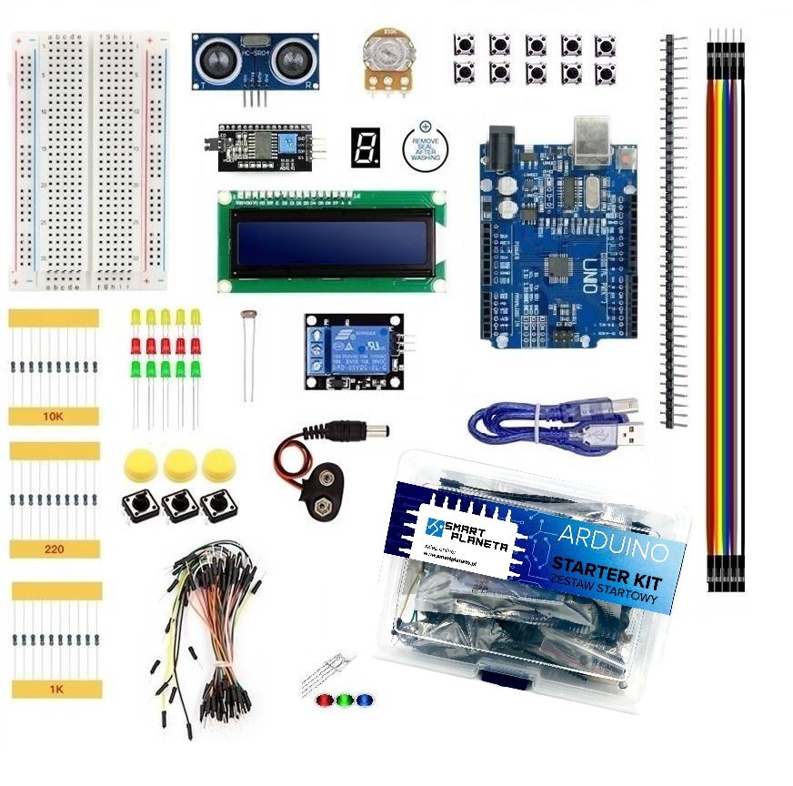 Zestaw Startowy Edukacyjny Arduino Uno R3 Kit - Planet | Sklep EMPIK.COM Zestaw Startowy Edukacyjny Arduino Uno R3 Kit - Planet | Sklep EMPIK.COM
