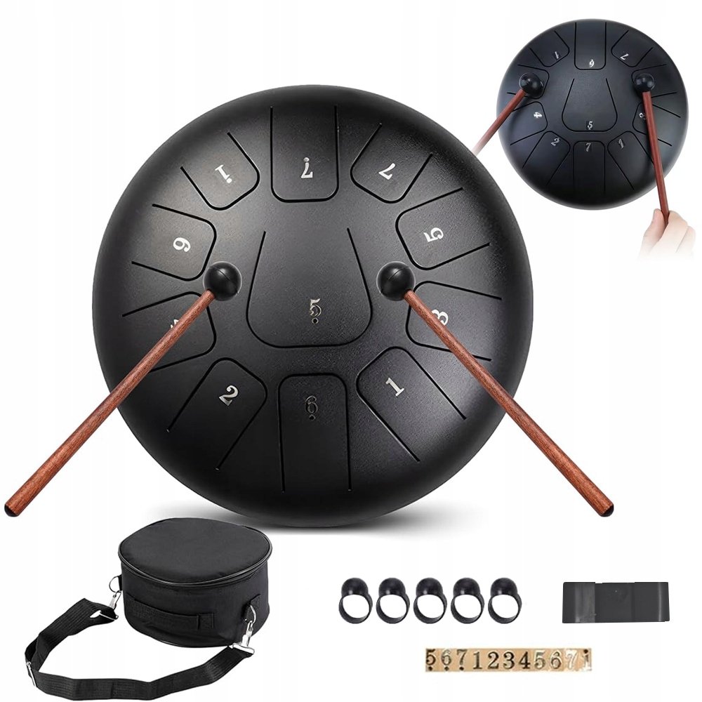 zestaw Steel Tongue Drum- 11-Note Portable Rain Percussion for ...
