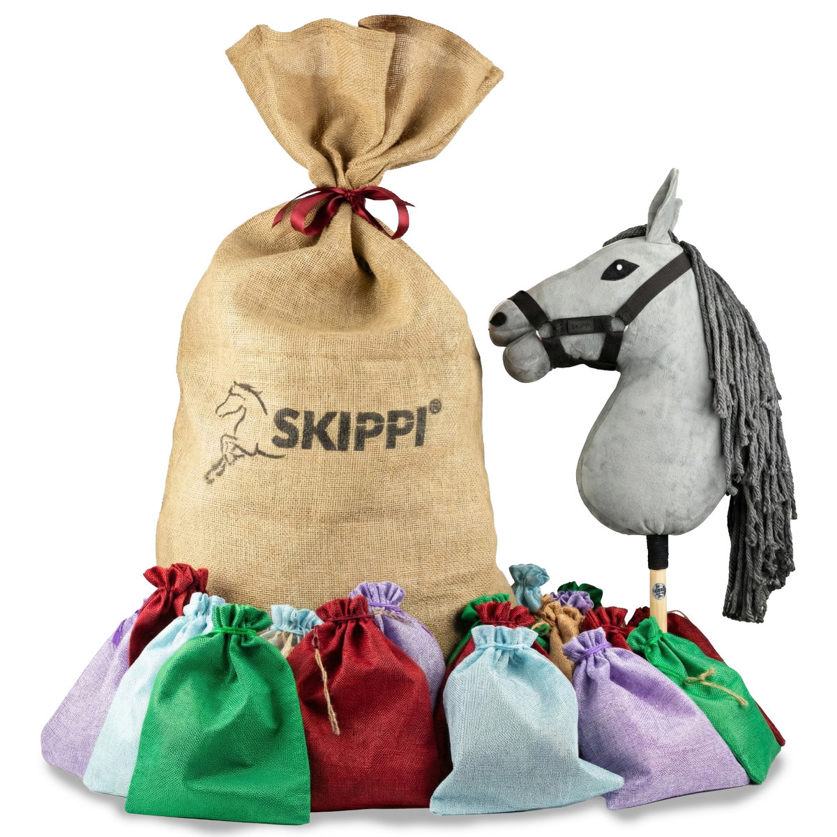 Zestaw Świąteczny Hobby Horse – The Best of Skippi – z szarym koniem ...