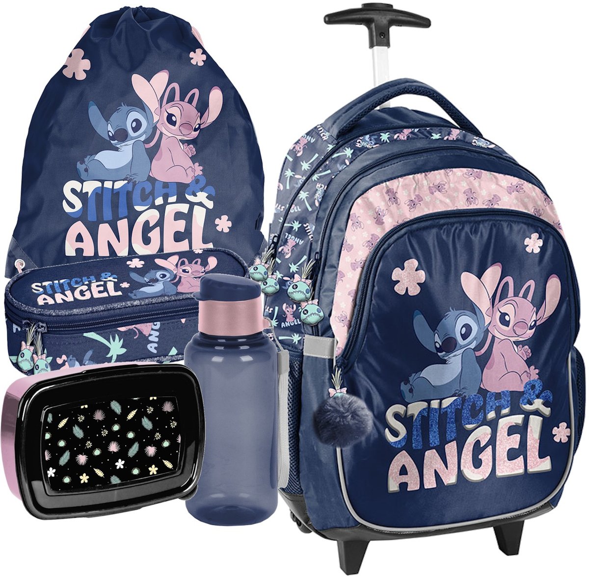 ZESTAW szkolny Plecak Tornister na kółkach Disney Lilo i Stitch i Angel - Paso | Sklep EMPIK.COM