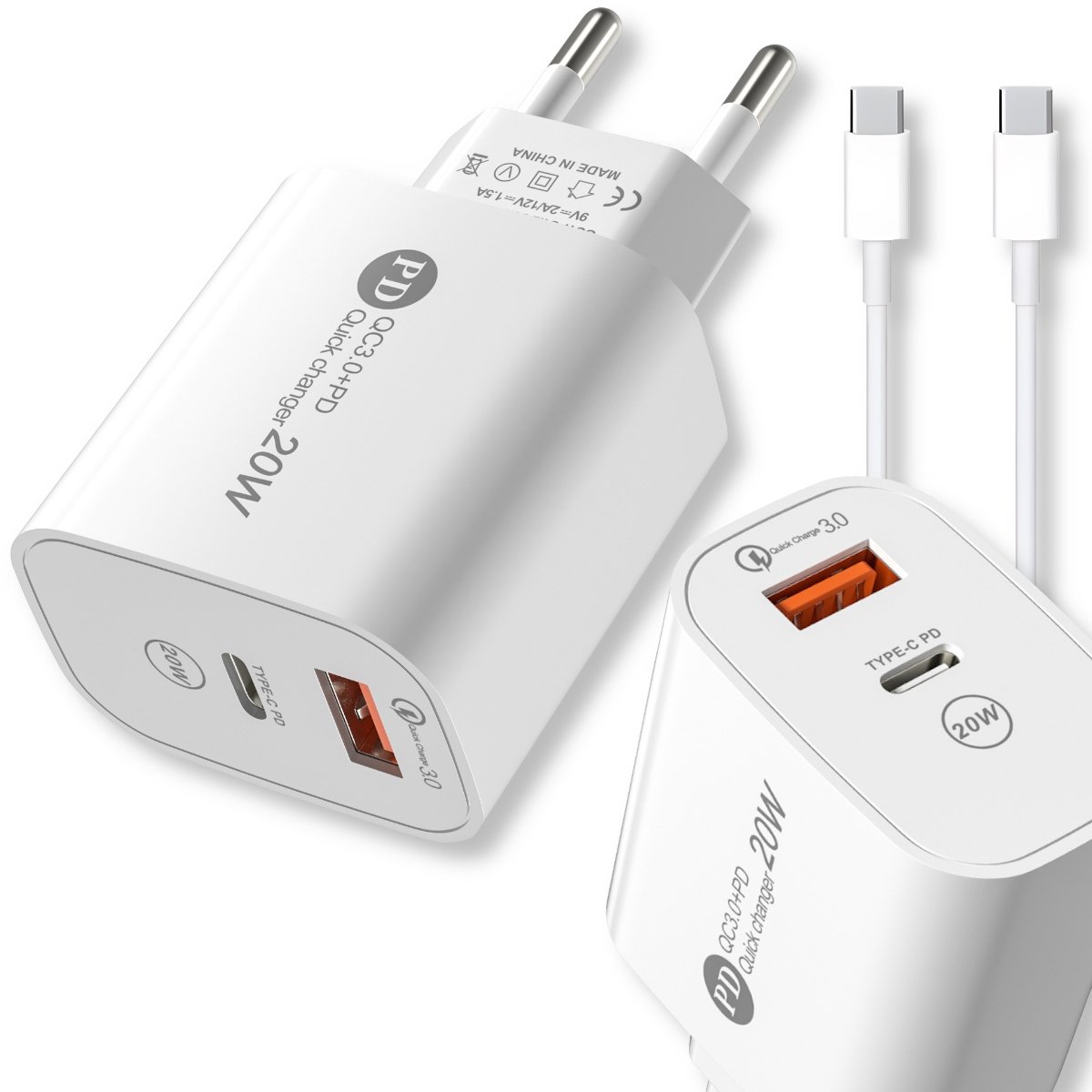 ZESTAW SZYBKA ŁADOWARKA SIECIOWA PD 20W USB-C USB UNIWERSALNA+ KABEL TYPE C - Inna marka | Sklep ...