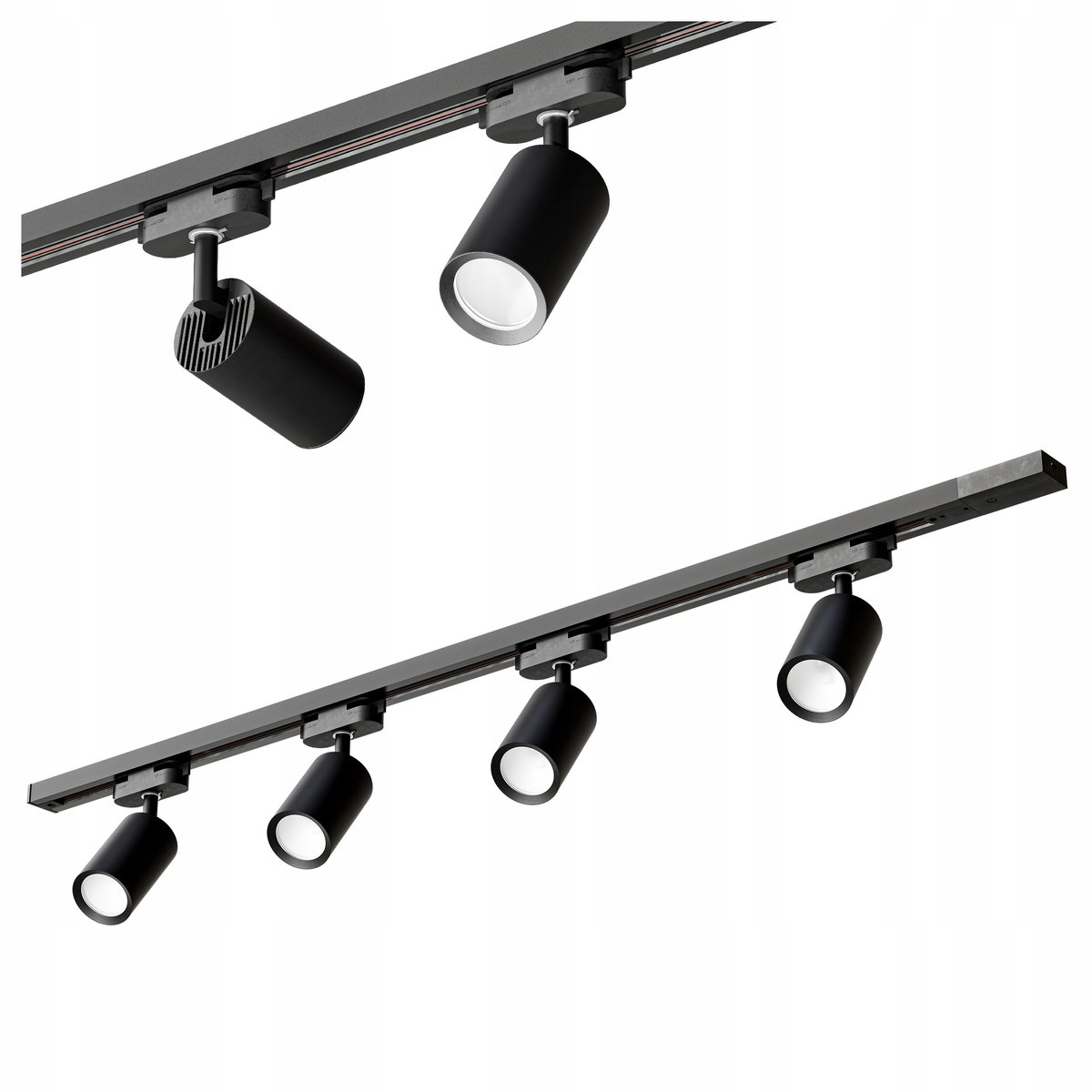 Zestaw Szynoprzewód Szyna 1m + 4x Oprawa Halogenowa LED GU10 Lampa Spot ...