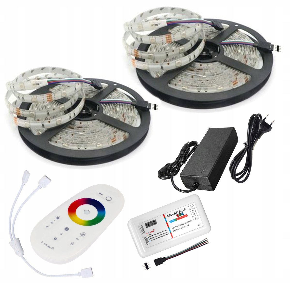 ZESTAW TAŚMA LED 10m RGB 5050 ip65 DOTYK+ZASILACZ - LED-ONE | Sklep EMPIK.COM
