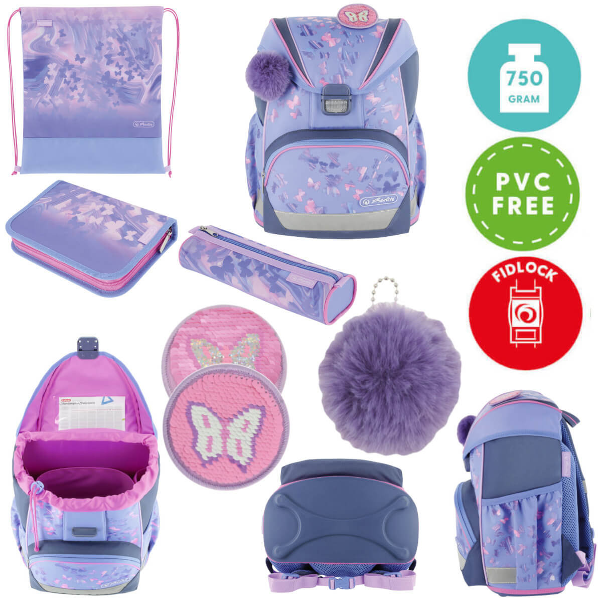 Zestaw tornister plecak UltraLight Plus Butterfly Paradise motyl ...