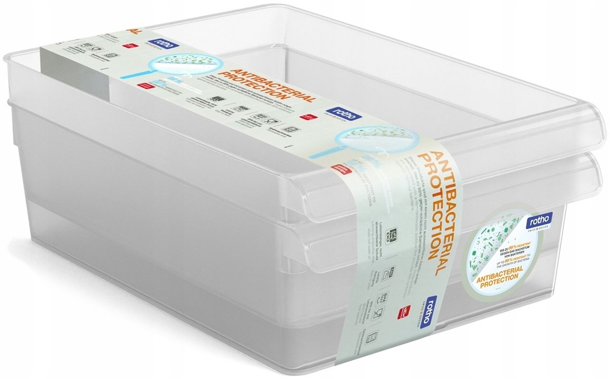 Zestaw trzech organizerów do lodówki Pojemniki do lodówki Rotho 3 el 9 ...