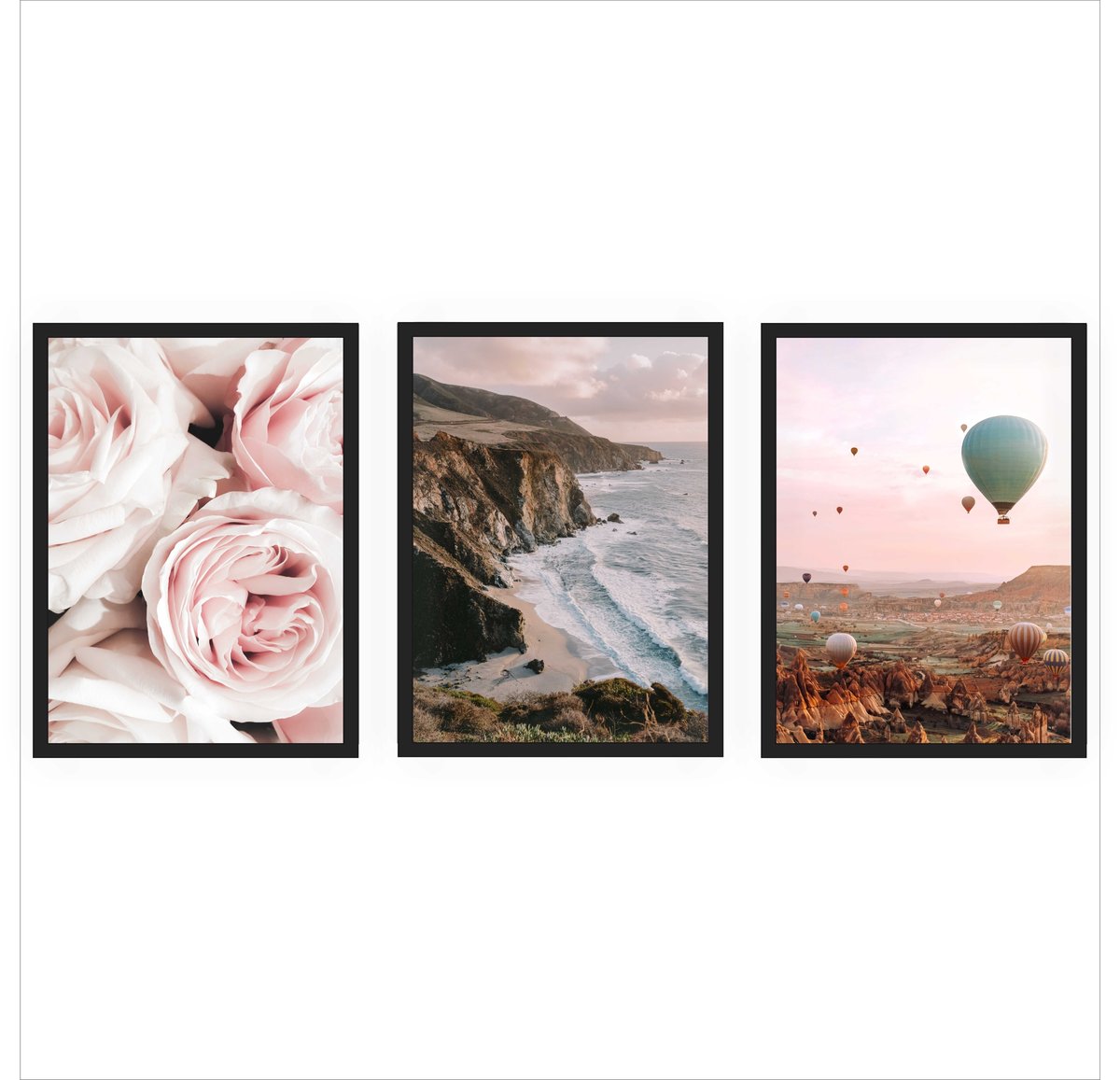 Zestaw trzech plakatów na ścianę w ramach KP102 3x 50x70cm ...