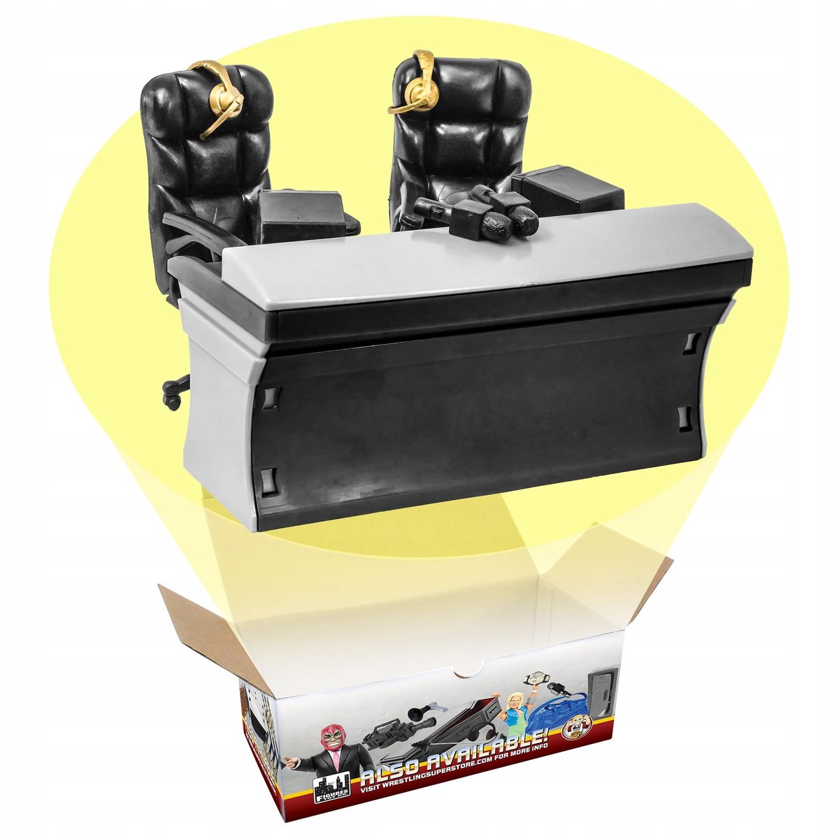 Zestaw Ultimate Black Commentator Table do zabawy z figurkami akcji ...