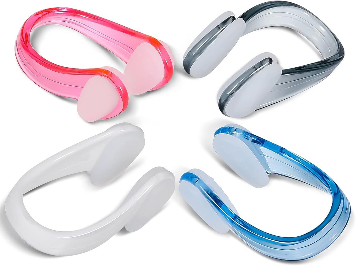 Zestaw wielokrotnego użytku, wodoodpornych zatyczek do uszu i klipsów na nos do pływania, N ...