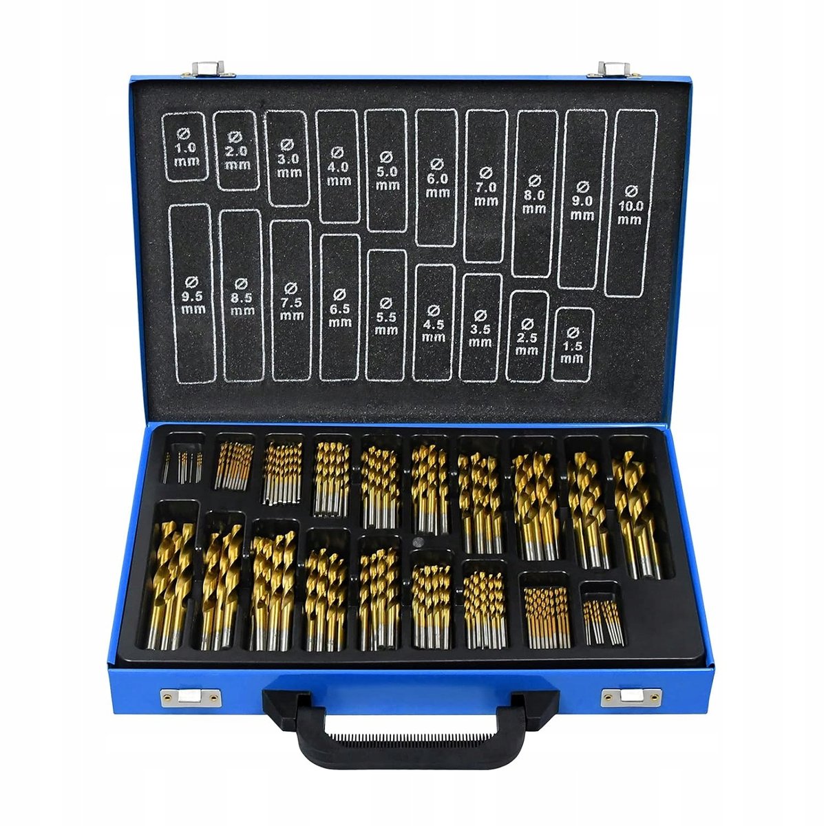 Zestaw wierteł do metalu 170 sztuk zestaw wierteł hss 1-10 mm din 338 kąt - AUFUN | Sklep EMPIK.COM