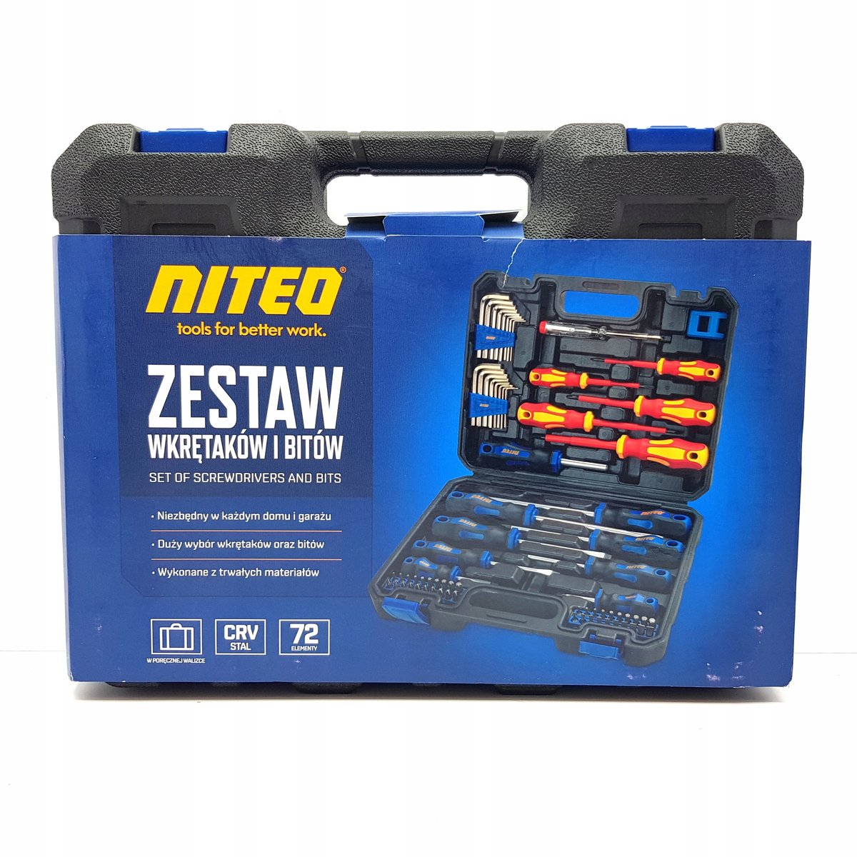 ZESTAW WKRĘTAKÓW I BITÓW NITEO 72 ELEMENT model: SBMC0262-23 - walizka ! - Niteo Tools | Sklep ...