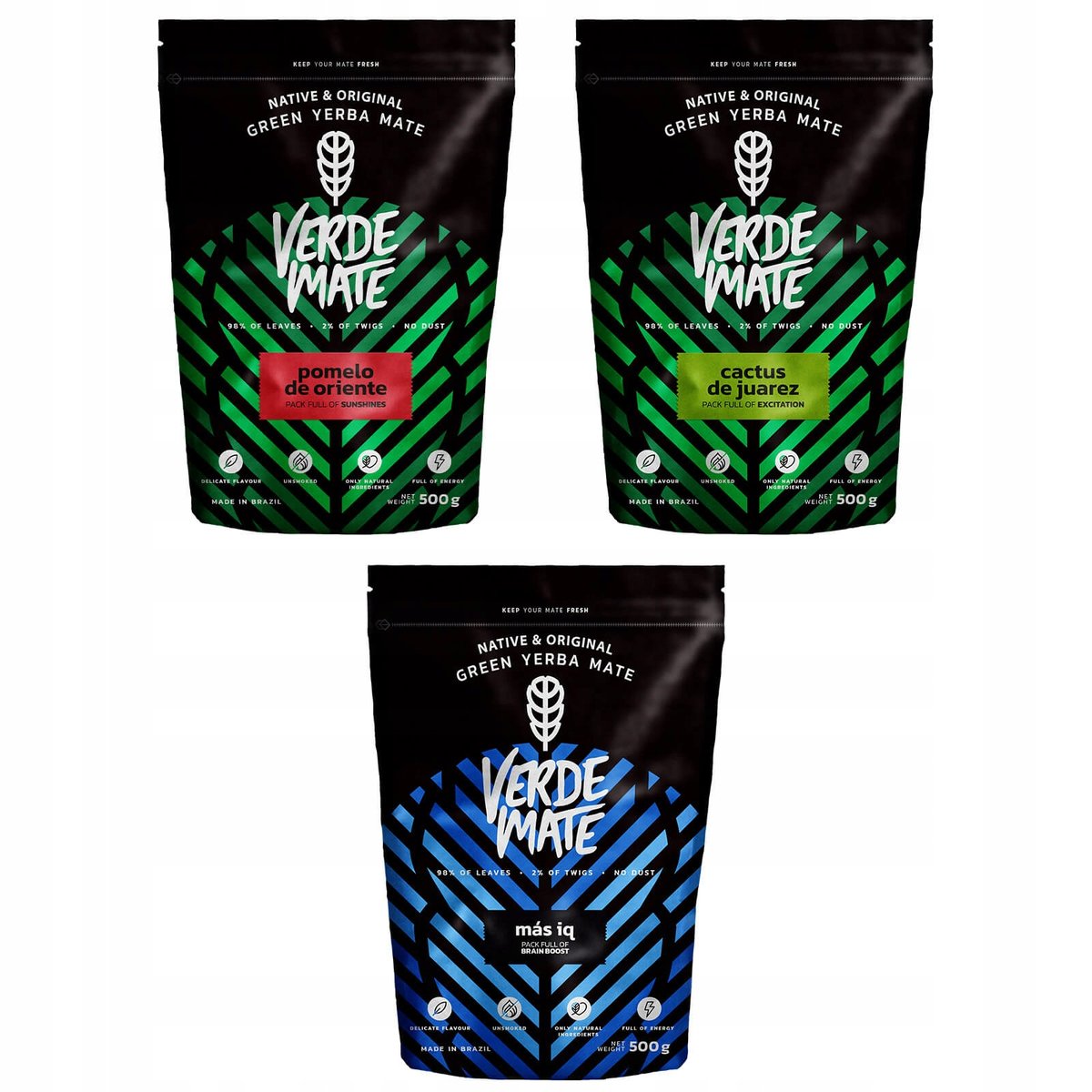 Zestaw Yerba Verde Mate Green różne rodzaje 3x500g - Verde Mate | Sklep ...
