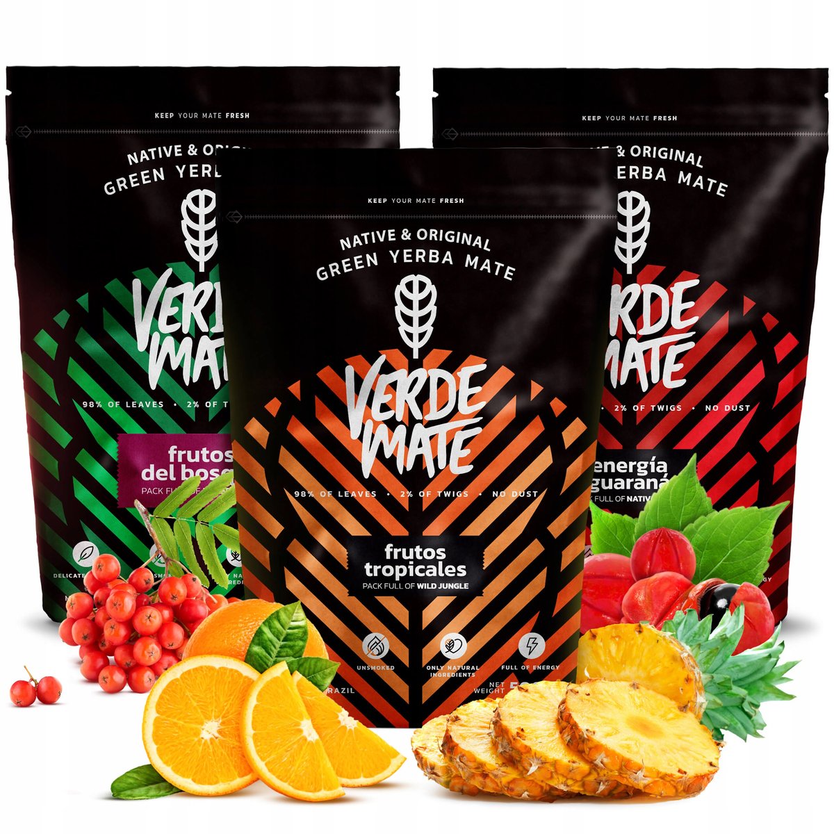 Zestaw Yerba Verde Mate Green różne smaki 3x0,5kg - Verde Mate | Sklep ...