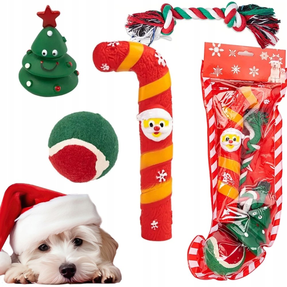 Zestaw zabawek dla psa gryzak szarpak 4 szt mix zabawka na prezent wi ta - VERK GROUP | Sklep ...