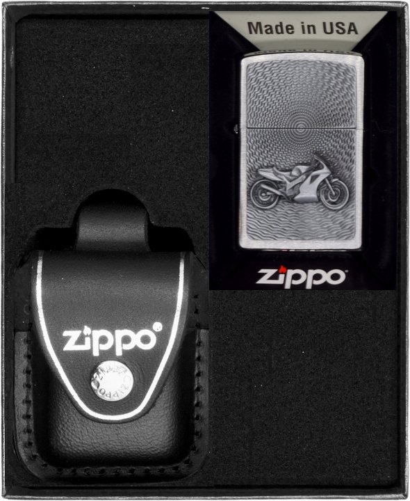 Zestaw Zapalniczka ZIPPO MOTOR BIKE EMBLEM Prezentowy No3 - Zippo ...