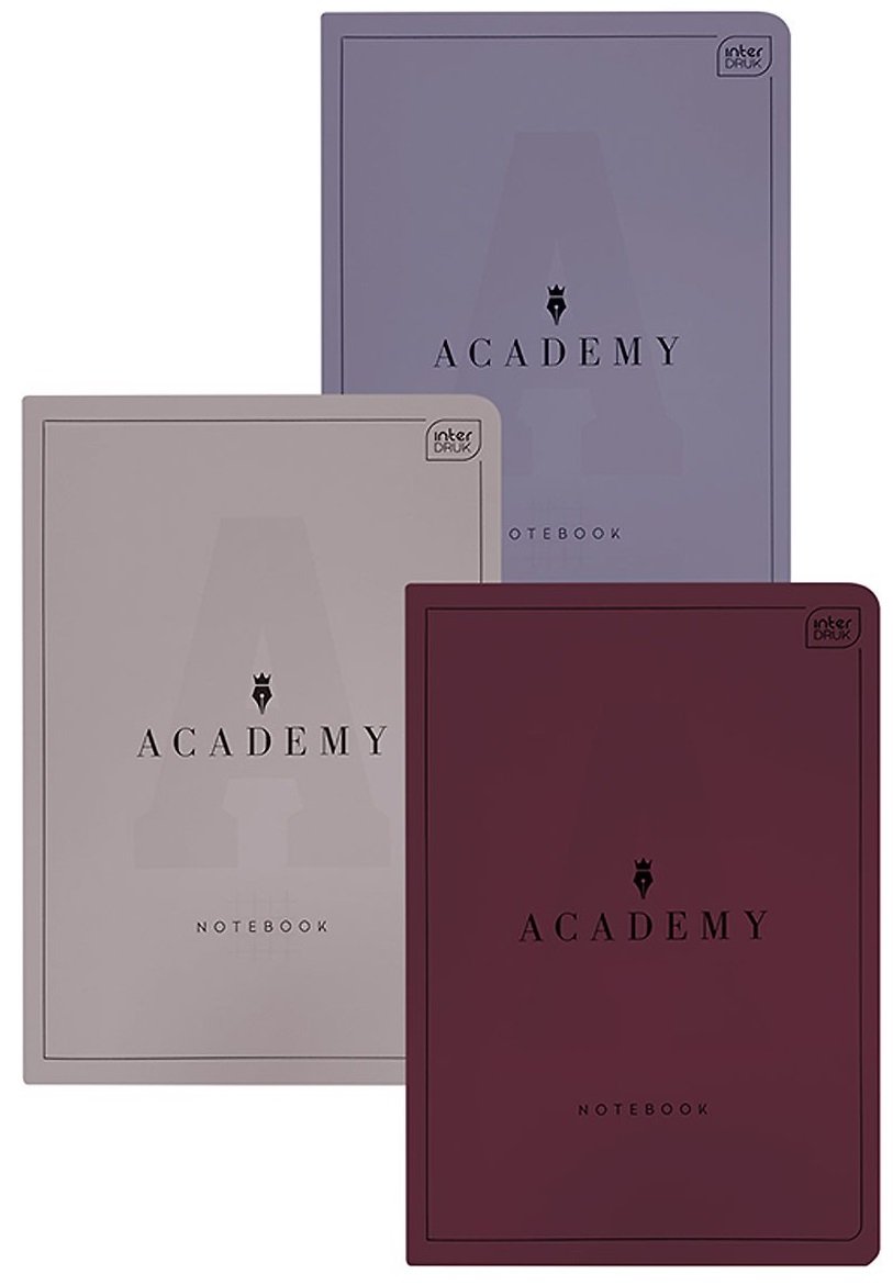 Zestaw zeszytów A5 60 kartek linia Academy 3 sztuki Interdruk ...