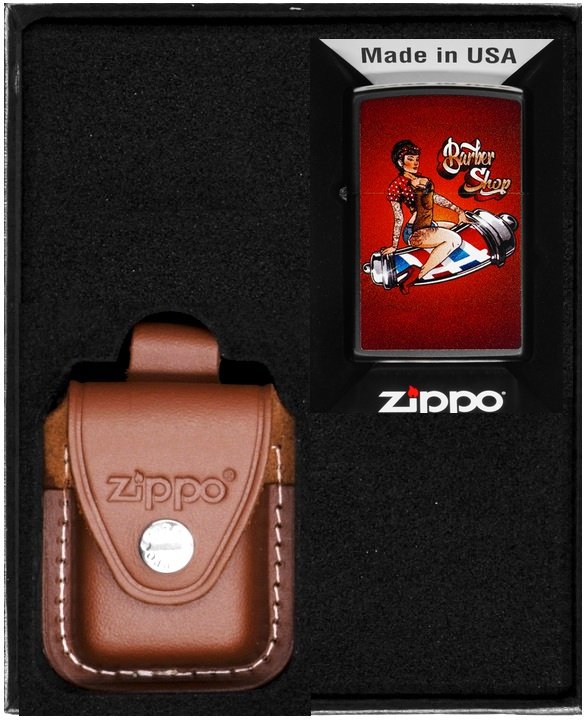 Zestaw ZIPPO Zapalniczka BARBER SHOP PIN-UP DESIGN Prezentowy No2 - Zippo | Sport Sklep EMPIK.COM