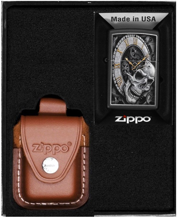Zestaw ZIPPO Zapalniczka SKULL CLOCK Prezentowy No2 - Zippo | Sport ...