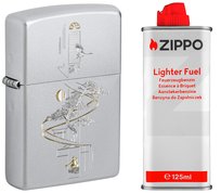 Zestaw ZIPPO Zapalniczka TREE DESIGN +BENZYNA 125ml - Inna marka ...