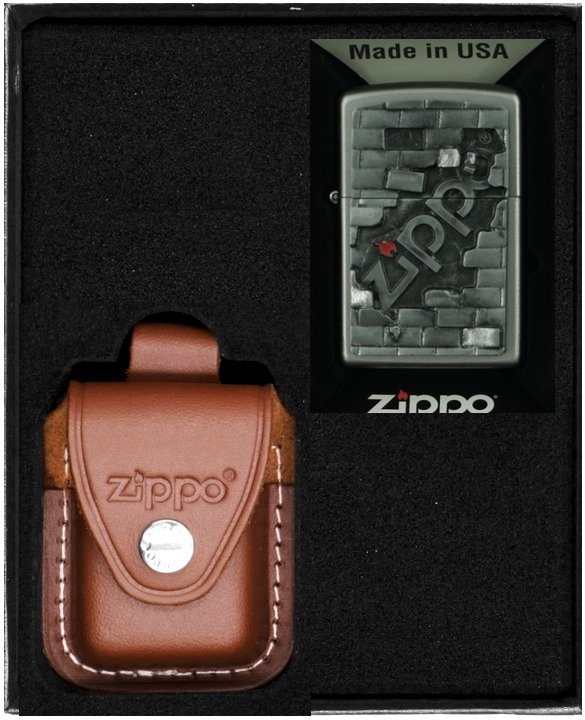 Zestaw ZIPPO Zapalniczka WALL EMBLEM Prezentowy No2 - Zippo | Sport ...
