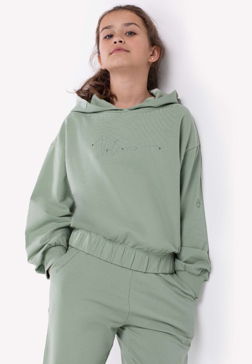 Zielona bluza dziewczęca oversize B-MILEY JUNIOR 122-128 - VOLCANO | Sklep EMPIK.COM