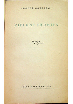 Zielony promień - | Książka w Empik