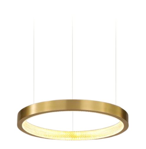 Zing Ring 60 B - żyrandol LED 60cm pierścień złoty mosiądz - Iluminar ...