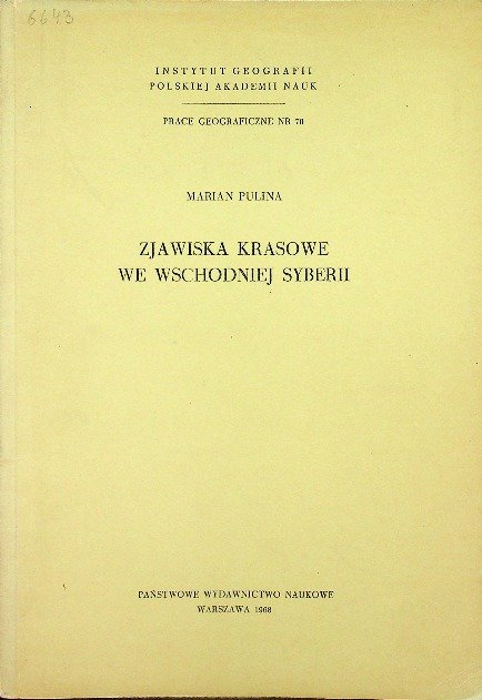 Zjawiska Krasowe We Wschodniej Syberii - W opisie | Książka w Empik