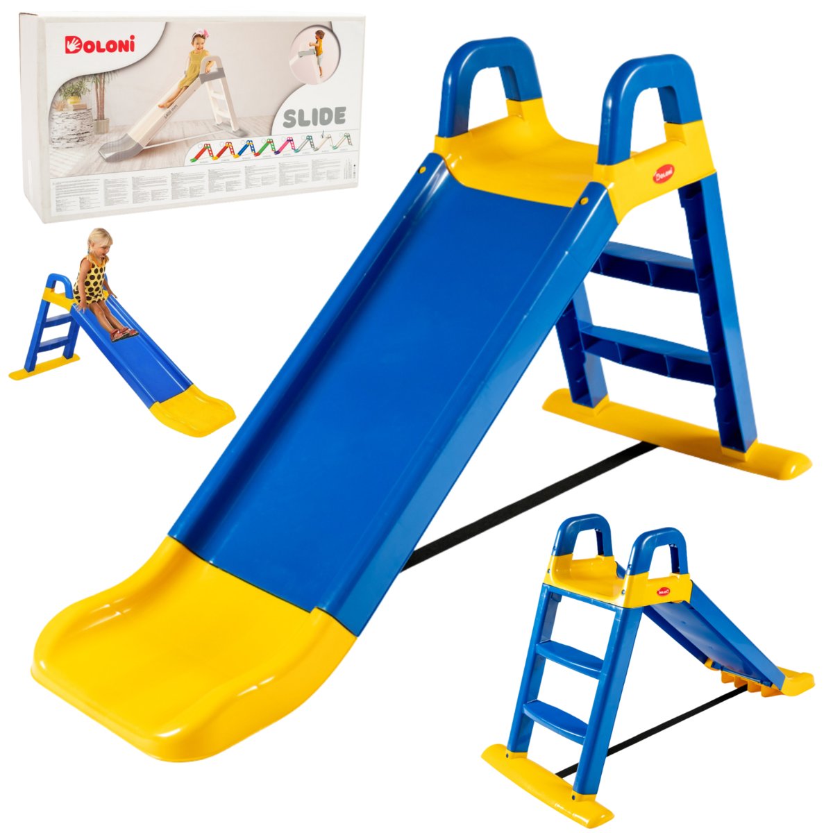 Zjeżdżalnia Dziecięca Ślizg 140 cm Wolnostojąca Stabilna Idealna Do Ogrodu 0140/03 - Doloni ...