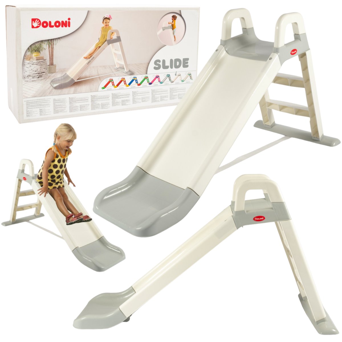 Zjeżdżalnia Wolnostojąca Dziecięca Ślizg 140 cm Stabilna Idealna Do Ogrodu 0140/12 - Doloni ...