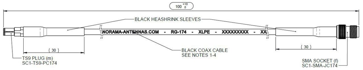 Złącze Antenowe Sma Gniazdo (F) - Ts9 Wtyk (M) Kabel Rg174 100Mm ...