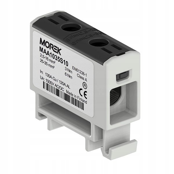 Złączka szynowa czarna 2,5-35mm MAA1035S10 - MOREK | Sklep EMPIK.COM