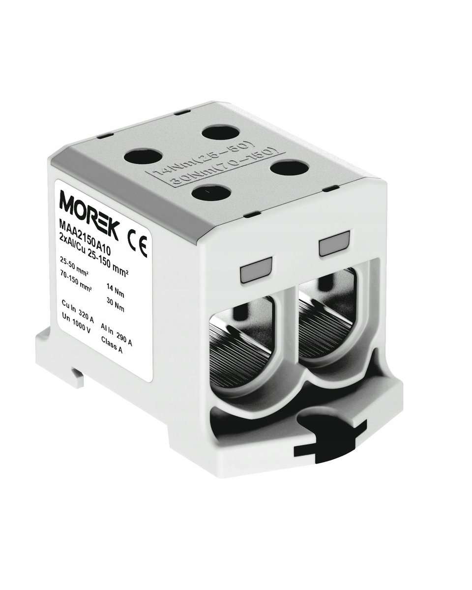 Złączka szynowa szara 2x25-150mm MAA2150A10 MOREK - MOREK | Sklep EMPIK.COM