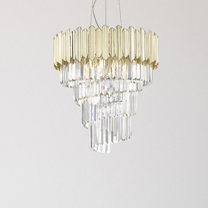 Złota Lampa Wisząca Gladius Nad Stół Do Jadalni Crystal Glamour - Zuma ...