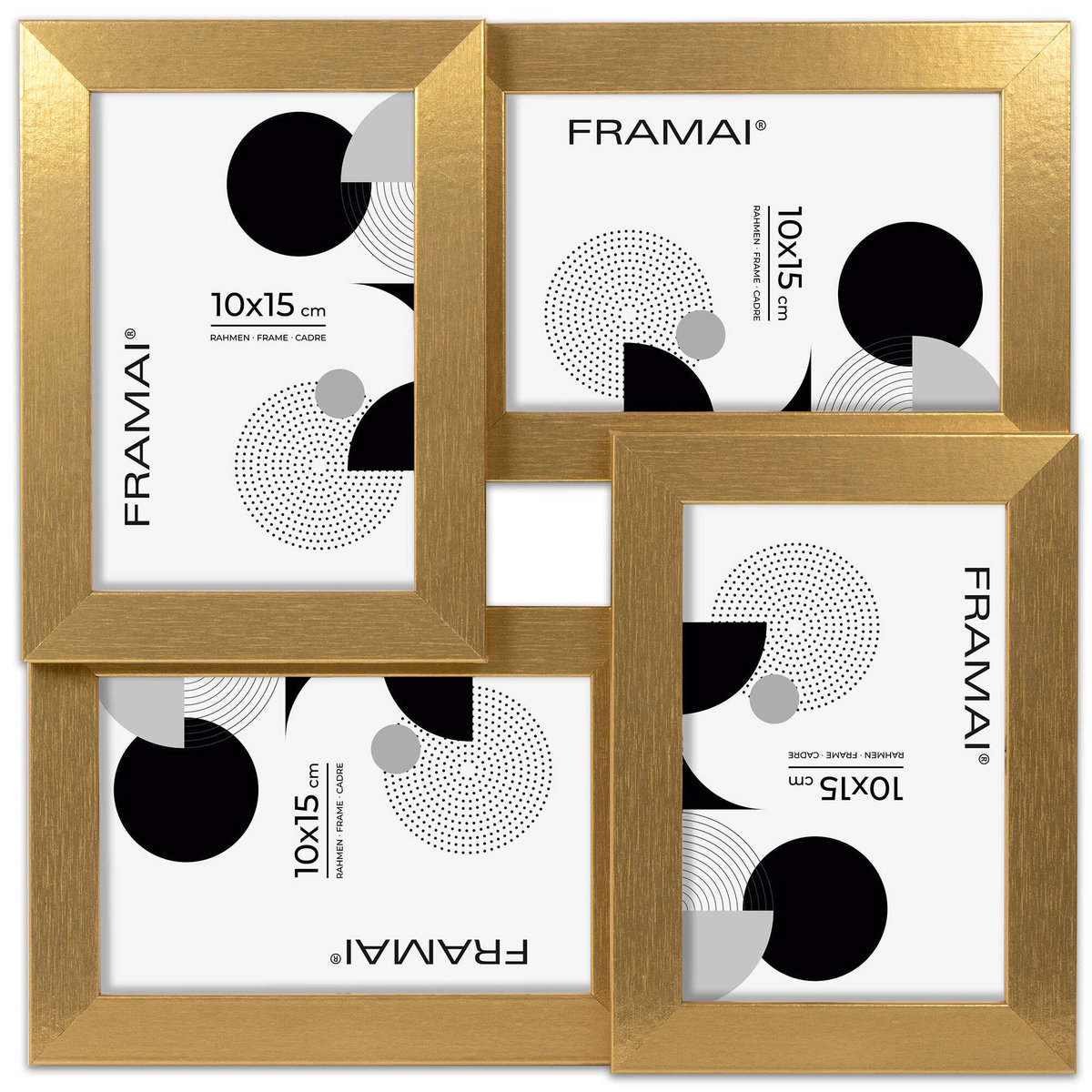 Złota Multirama 4 w 1 na Zdjęcia 10x15 cm - Framai | Sklep EMPIK.COM