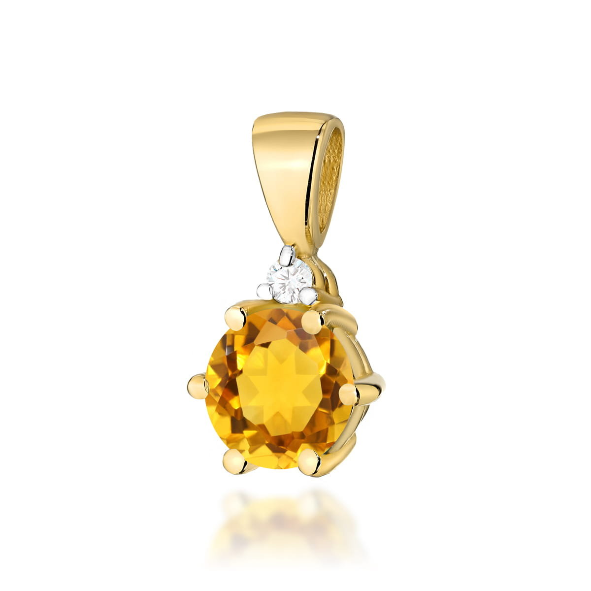 Złota zawieszka / wisiorek Cytryn 0,50ct żółte złoto pr. 585 - Jubiler ...