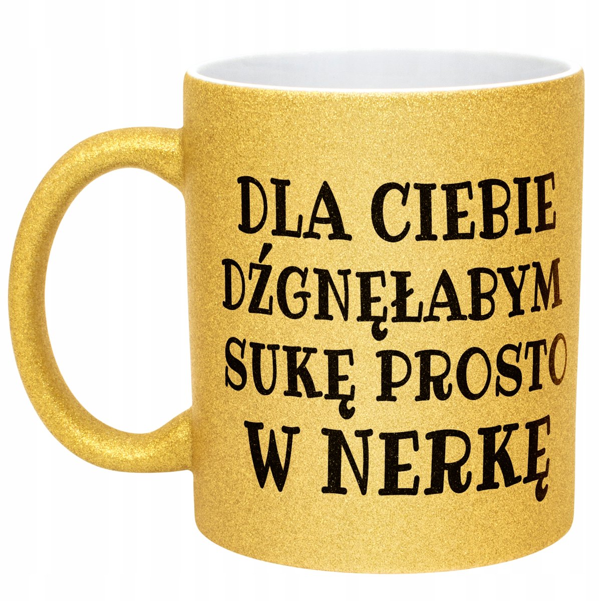 Złoty kubek brokatowy Dla Ciebie Dźgnęłabym Sarkastyczny Zabawny Prezent - Bullz | Sklep EMPIK.COM
