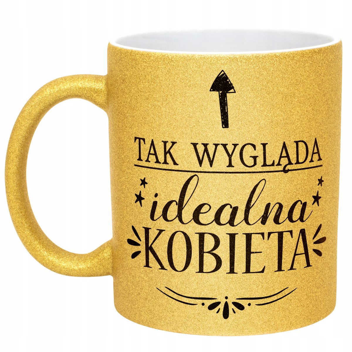 Złoty kubek brokatowy Dzień Kobiet Zabawny Prezent Upominek Dla Kobiety - Bullz | Sklep EMPIK.COM