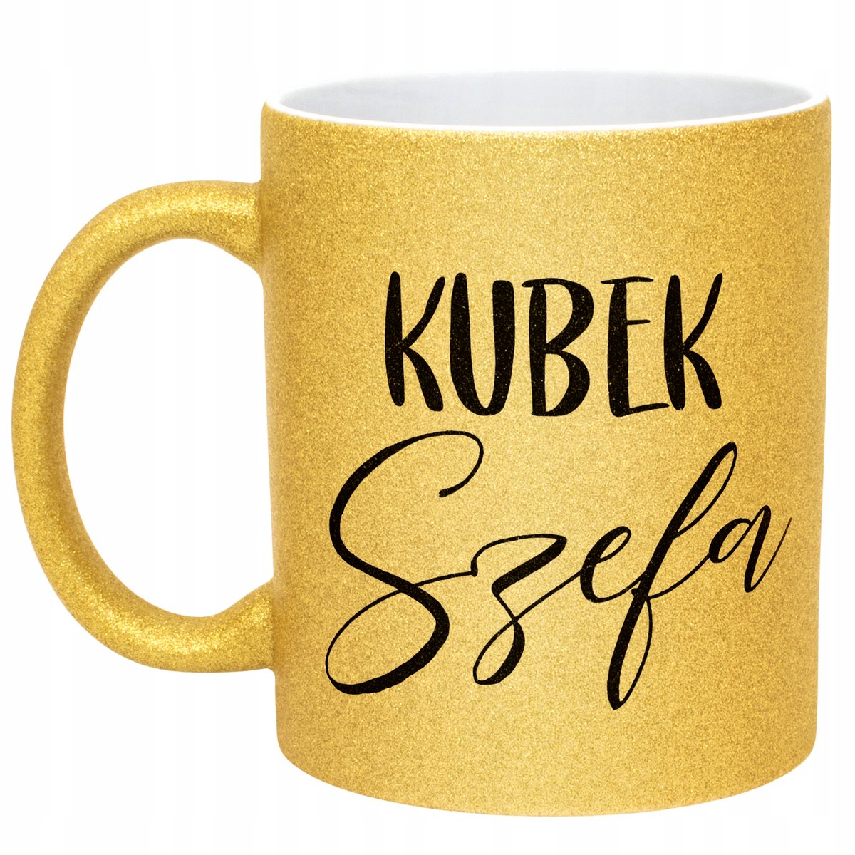 Złoty kubek brokatowy Kubek Szefa Dla Szefa Prezent Praca - Bullz | Sklep EMPIK.COM