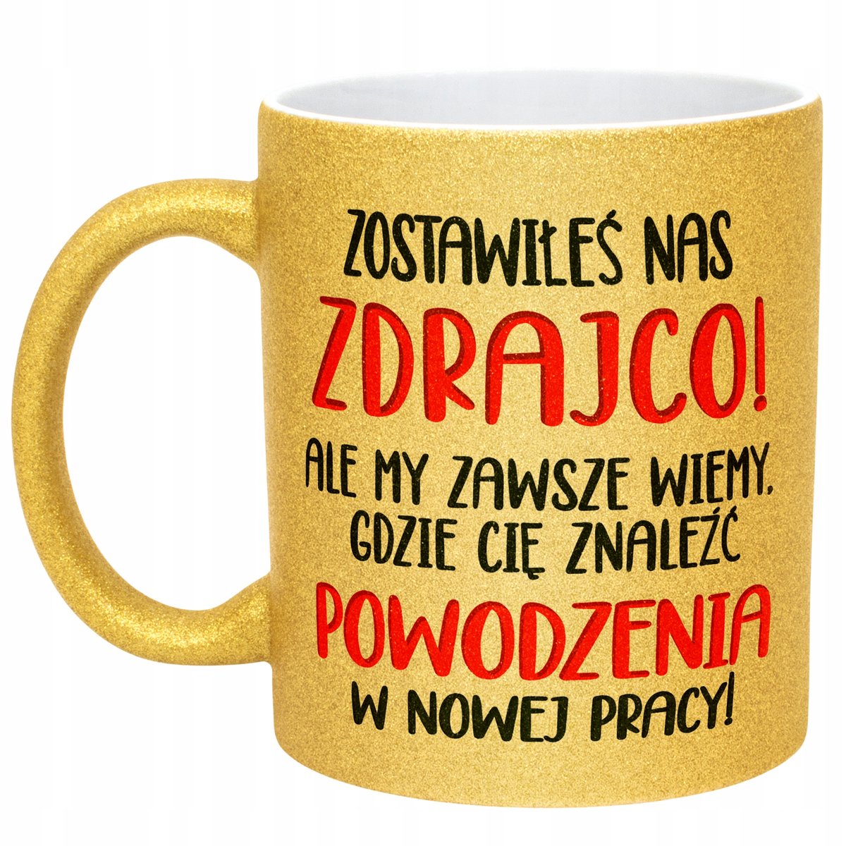 Złoty kubek brokatowy Na Pożegnanie Odejście z Pracy Dla Kolegi Prezent - Bullz | Sklep EMPIK.COM