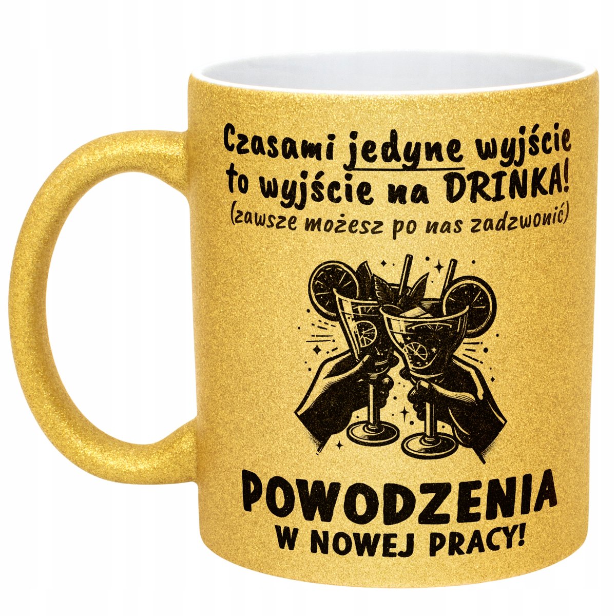Złoty kubek brokatowy Na Pożegnanie Odejście z Pracy Zabawny Prezent - Bullz | Sklep EMPIK.COM